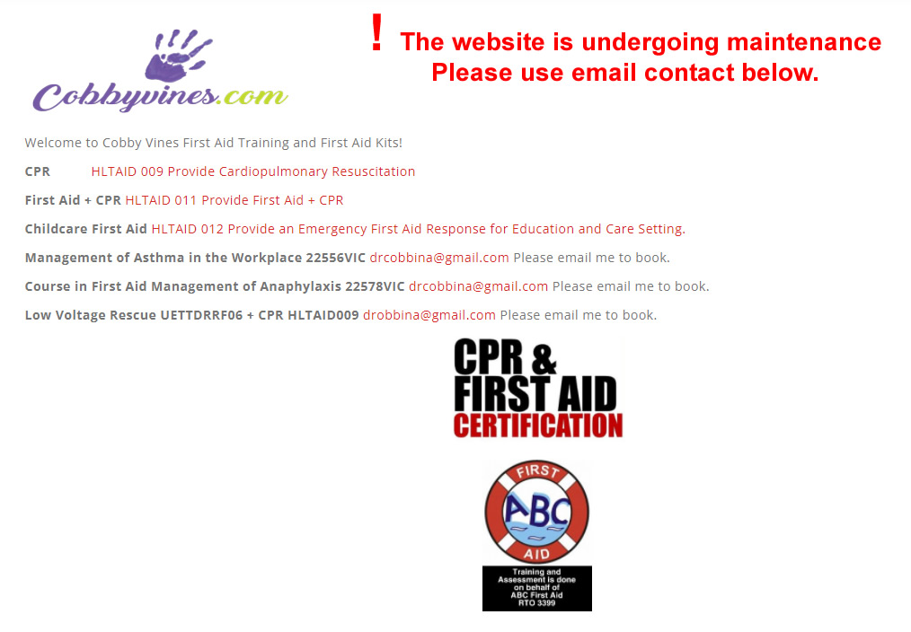 Cobby Vines First Aid